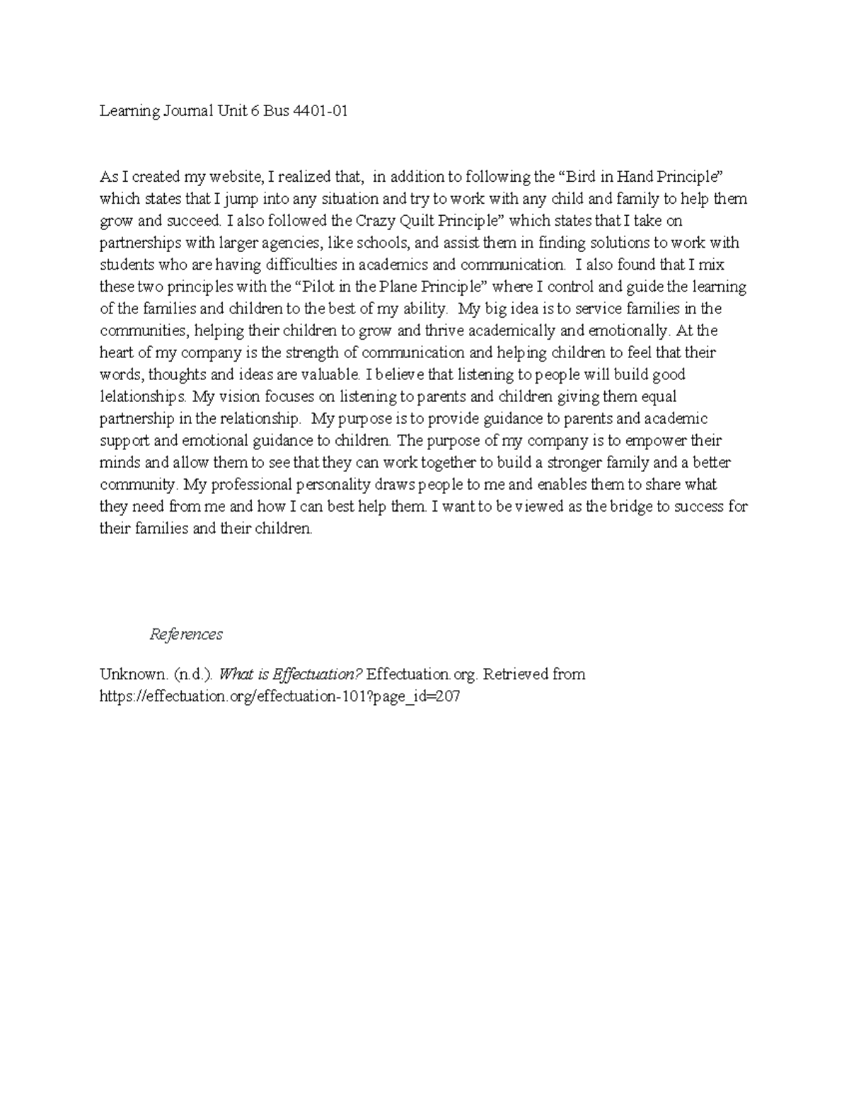 Learning Journal Unit 6 Bus 4401-01 - Learning Journal Unit 6 Bus 4401 ...