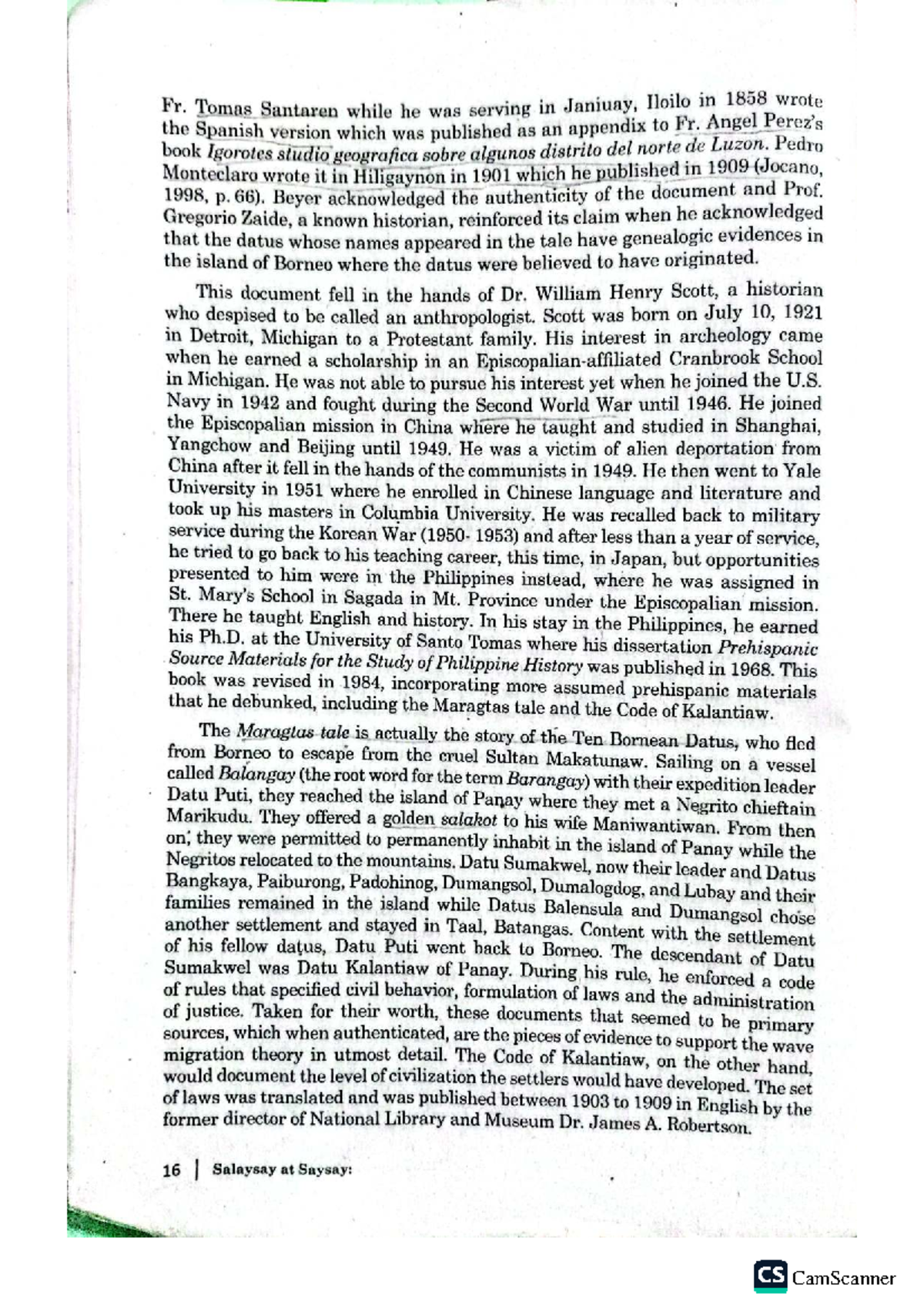 Debunking the Maragtas Tale and the Code of Kalantiaw: CS 101 - Studocu