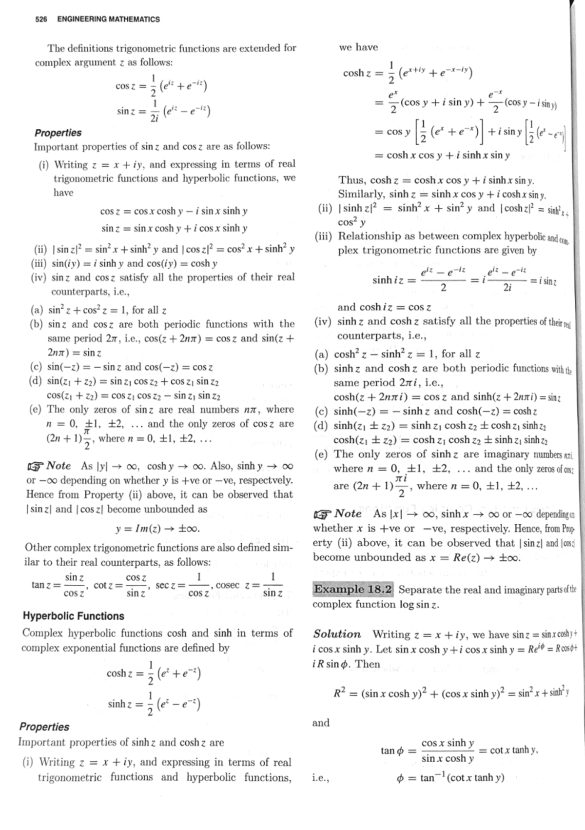 Complex Analysis: Trigonometric Functions and Limits (ENG 526) - Studocu
