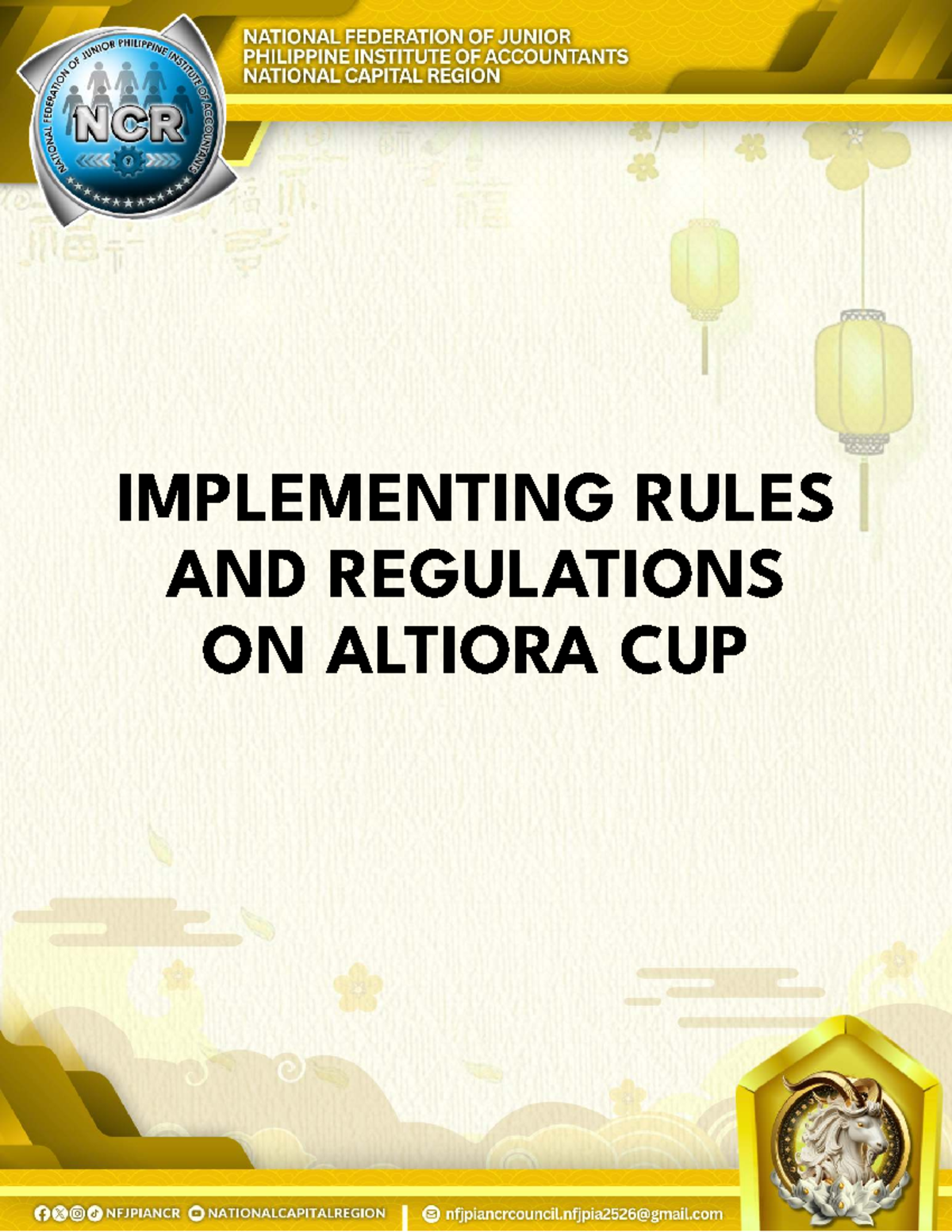Nfjpiancr 2526 Altiora Cup Implementing Rules & Regulations - Studocu