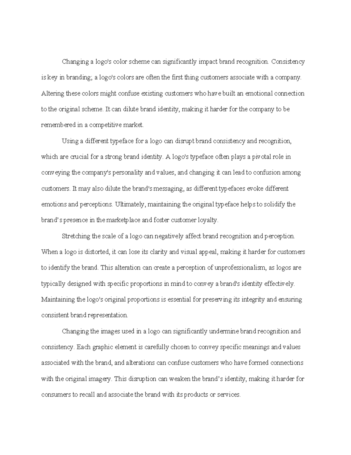 Incorrect Logo Usage: Impact on Brand Recognition and Consistency - Studocu