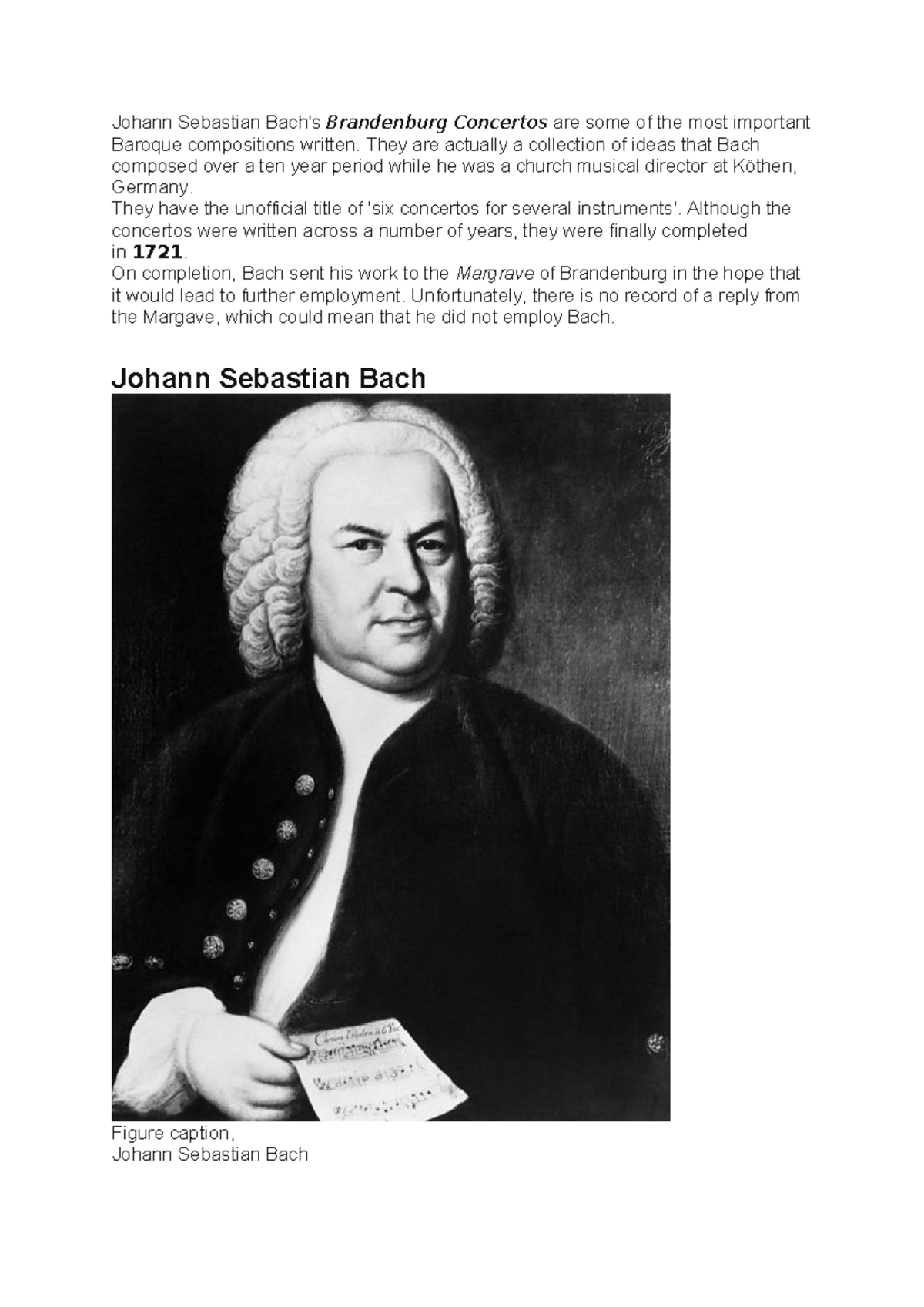 Music Study Notes: Baroque Era & Key Composers (BACH 101) - Studocu