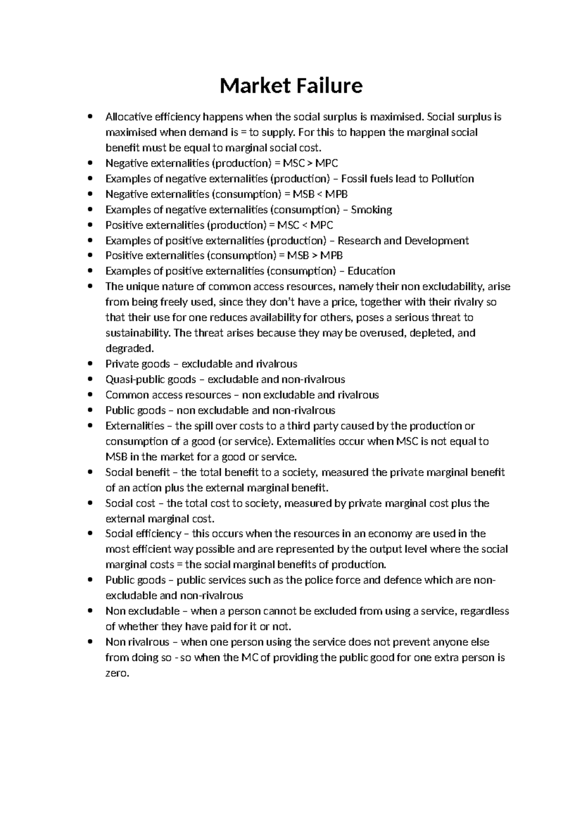 Market Failure: Understanding Allocative Efficiency and Externalities ...