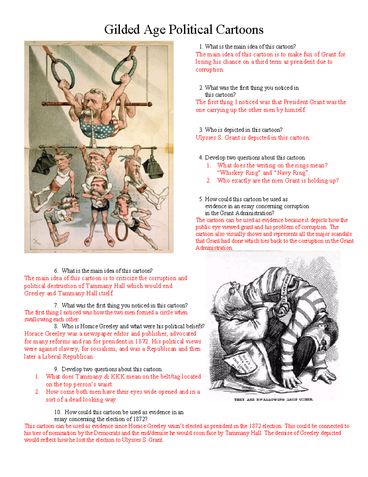 Gilded age political cartoons 1 - Gilded Age Political Cartoons 6. What ...