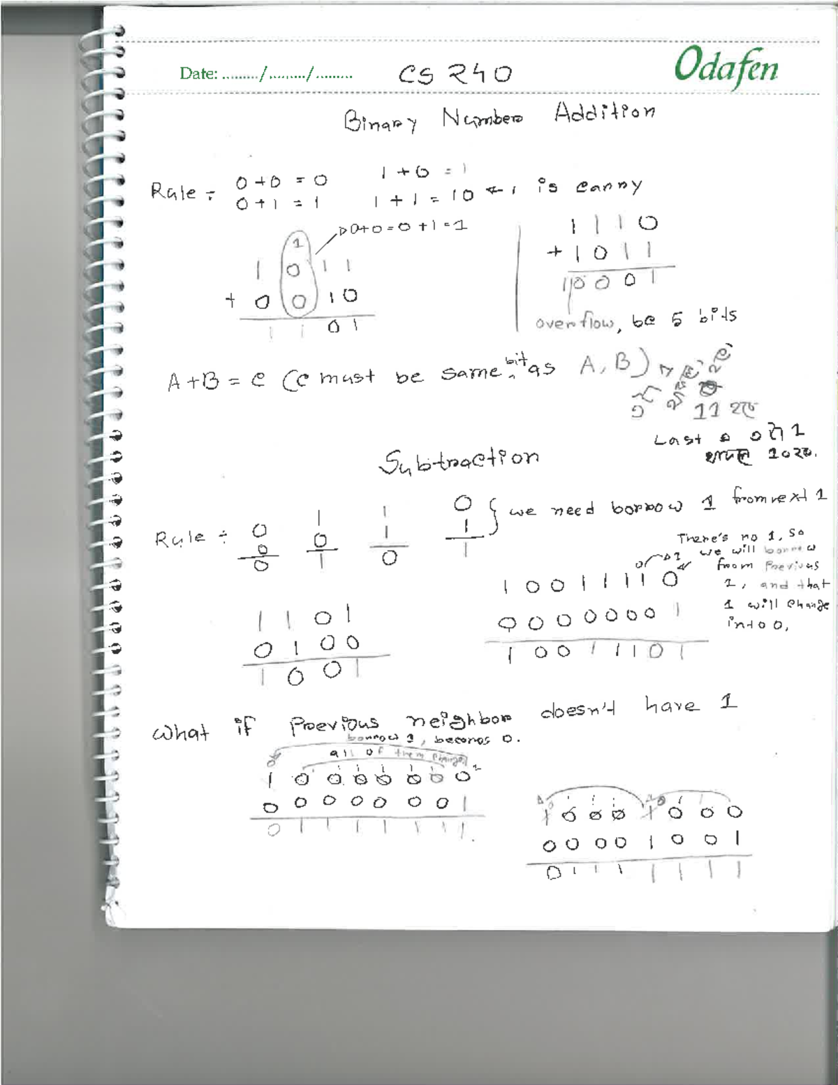 CS R40 Final Exam Notes on Binary Arithmetic and Conversions - Studocu