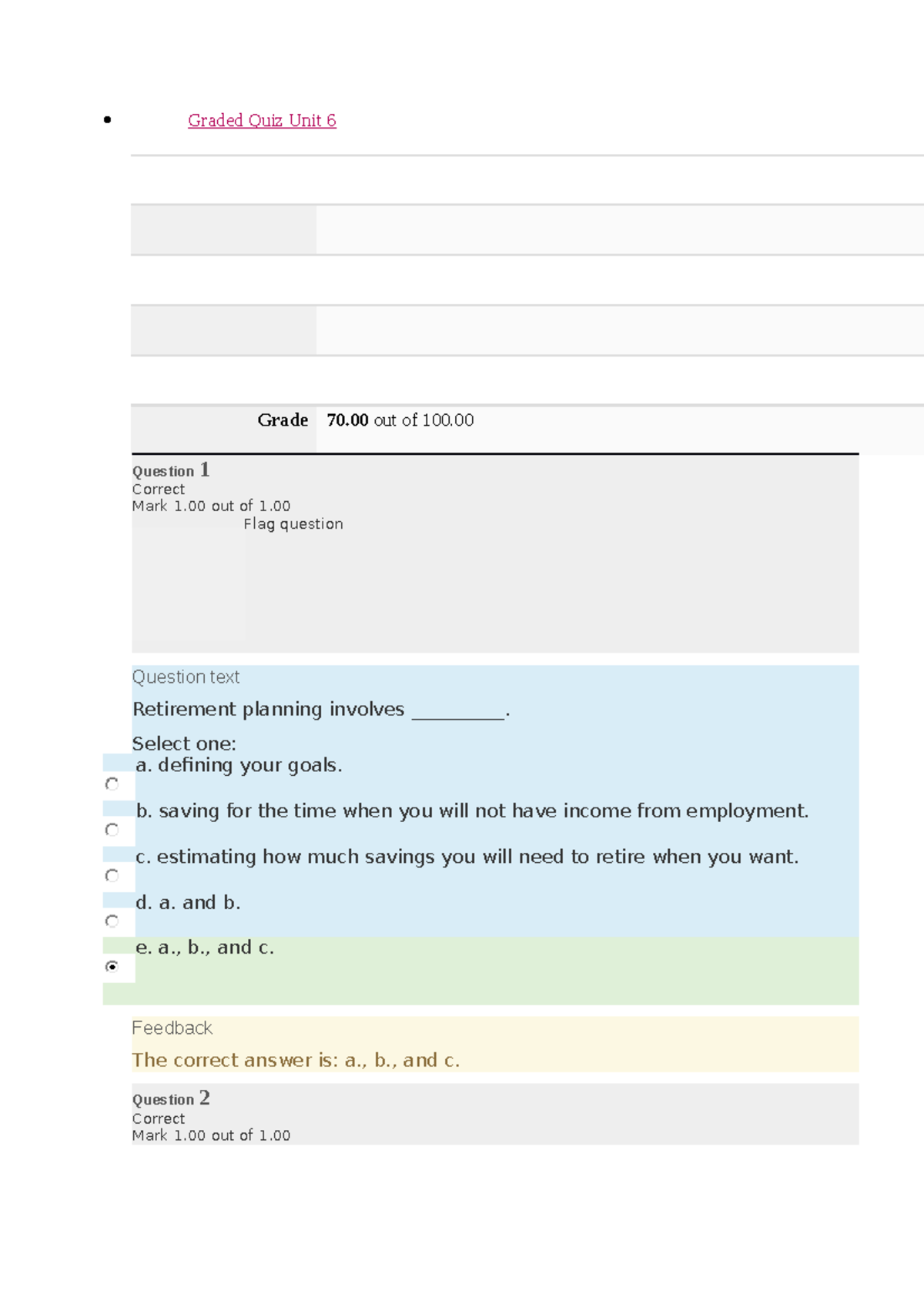 Graded Quiz 6 Review for Bus2204: Personal Finance Concepts - Studocu