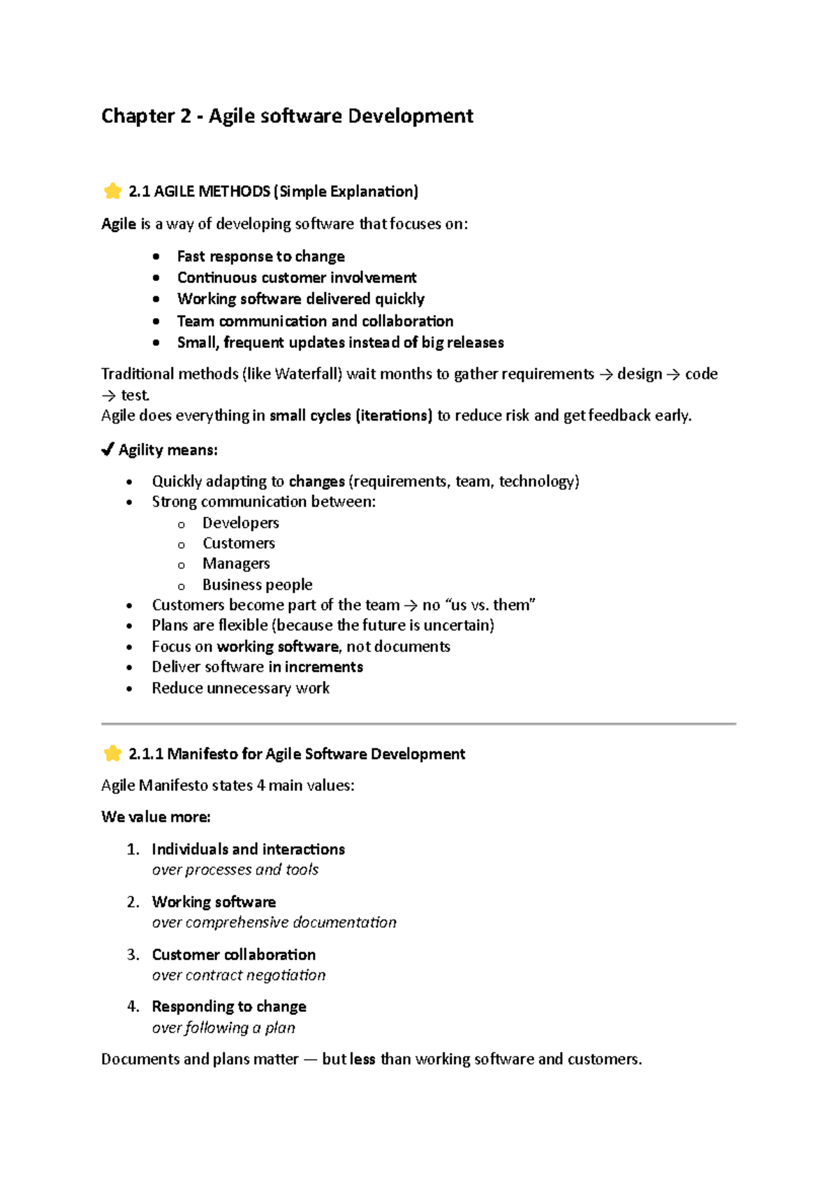 SE 2: Agile Software Development - Key Concepts and Practices - Studocu