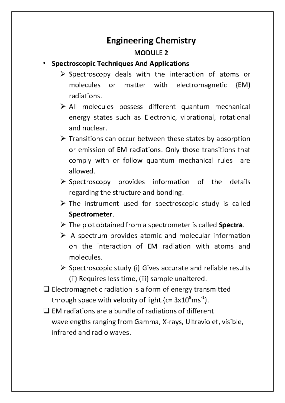 Lecture Notes Module 2 Uv Engineering Chemistry Module 2 1140
