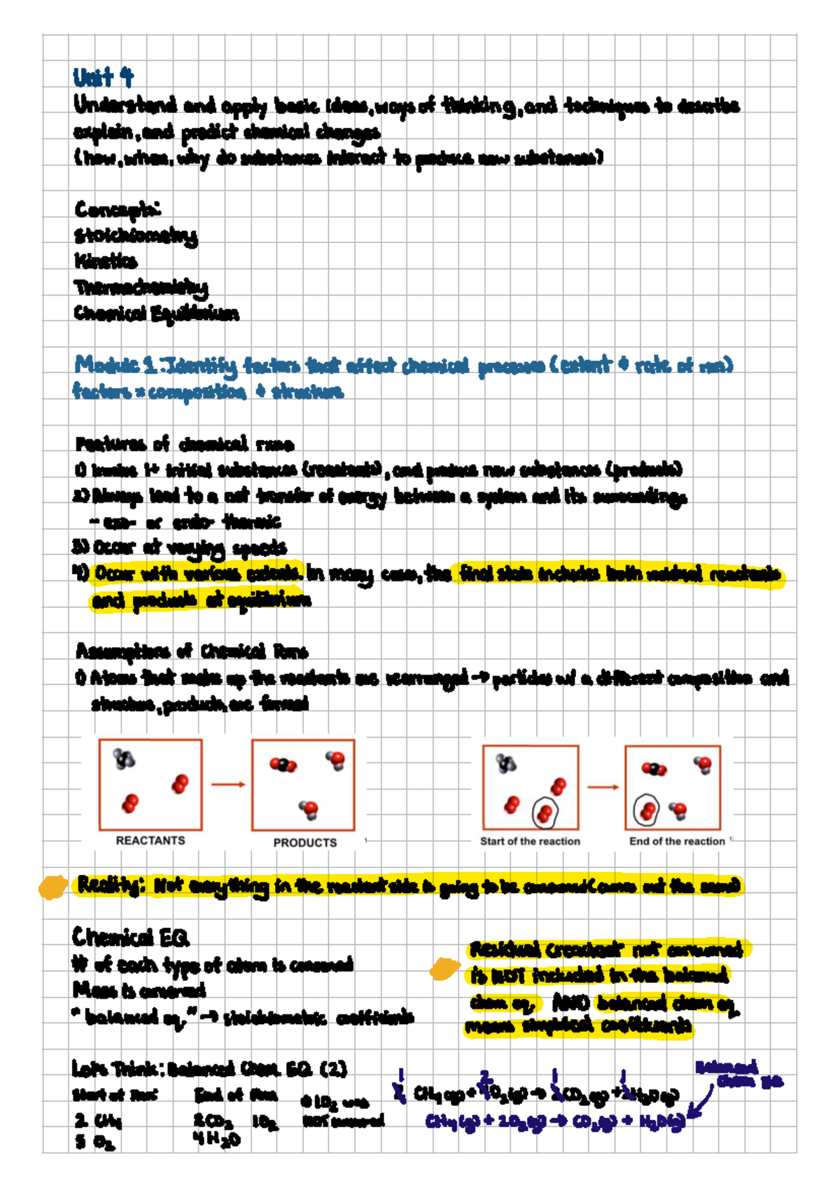 Unit 4: Chemical Reactions, Rates, and Equilibrium Notes (Chem 102 ...