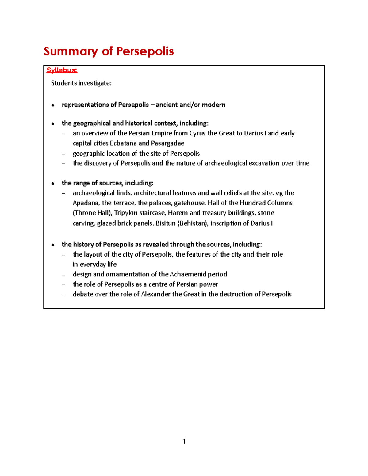 Persepolis Summary Notes: Historical Context & Archaeological Insights ...
