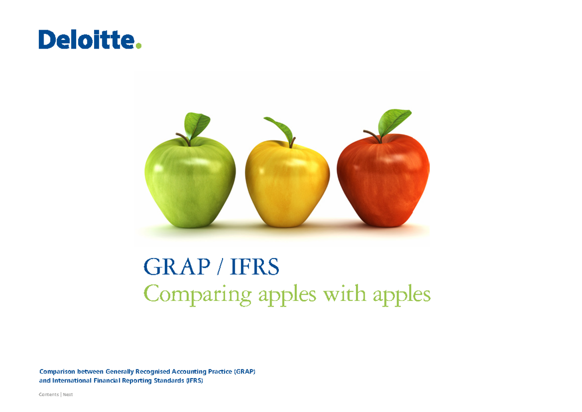 ZA GRAP vs IFRS: Key Differences and Reporting Standards Overview - Studocu