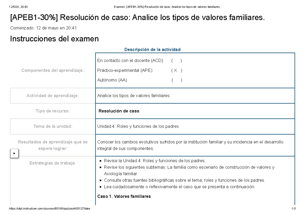 Examen [APEB 1-30%] Actividad Aplique los conocimientos adquiridos sobre la lectura crítica ...