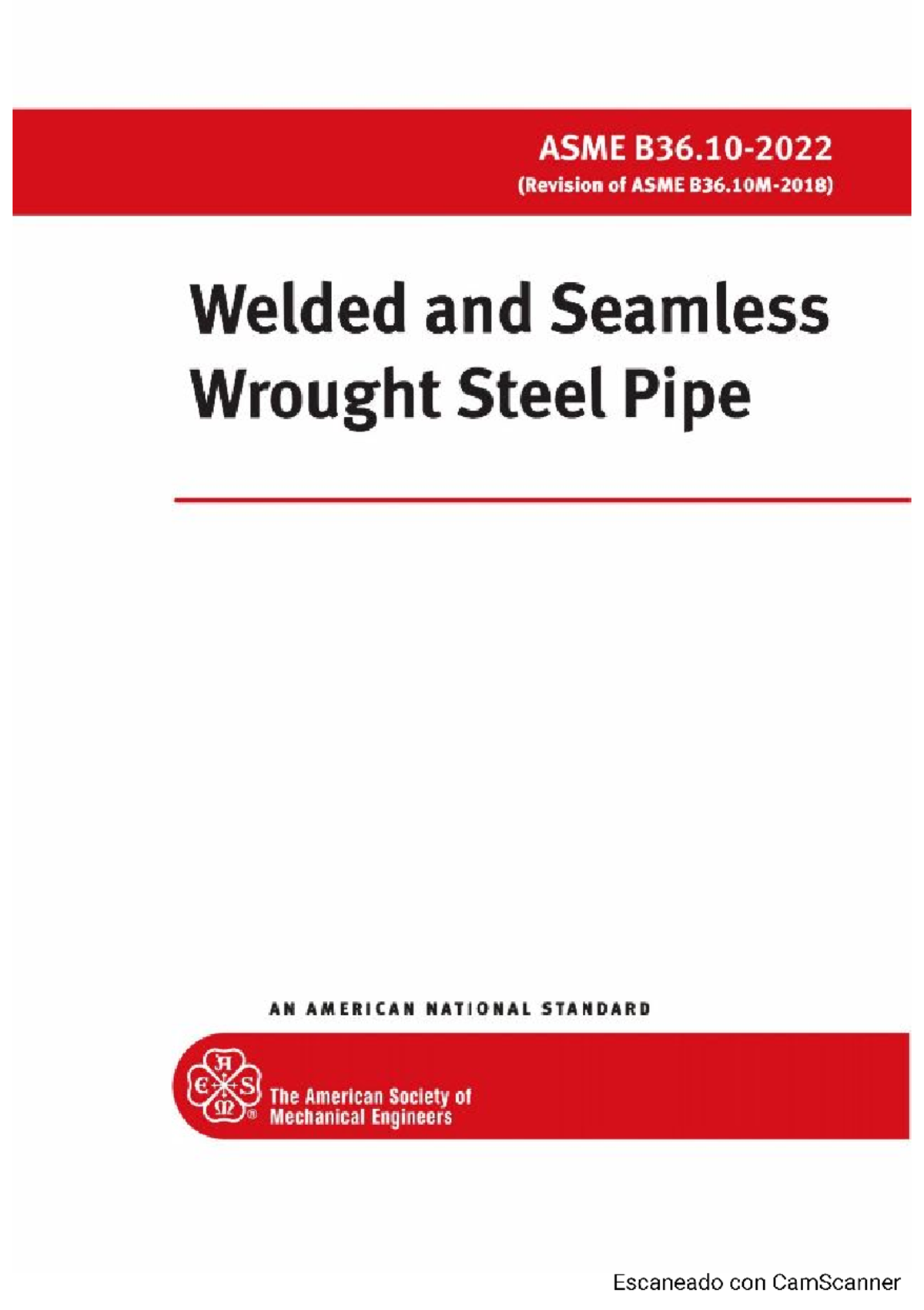 ASME B36 - Norma ASME B36.10-2022 - ASME (Revision of ASME Welded and Seamless Wrought Steel ...