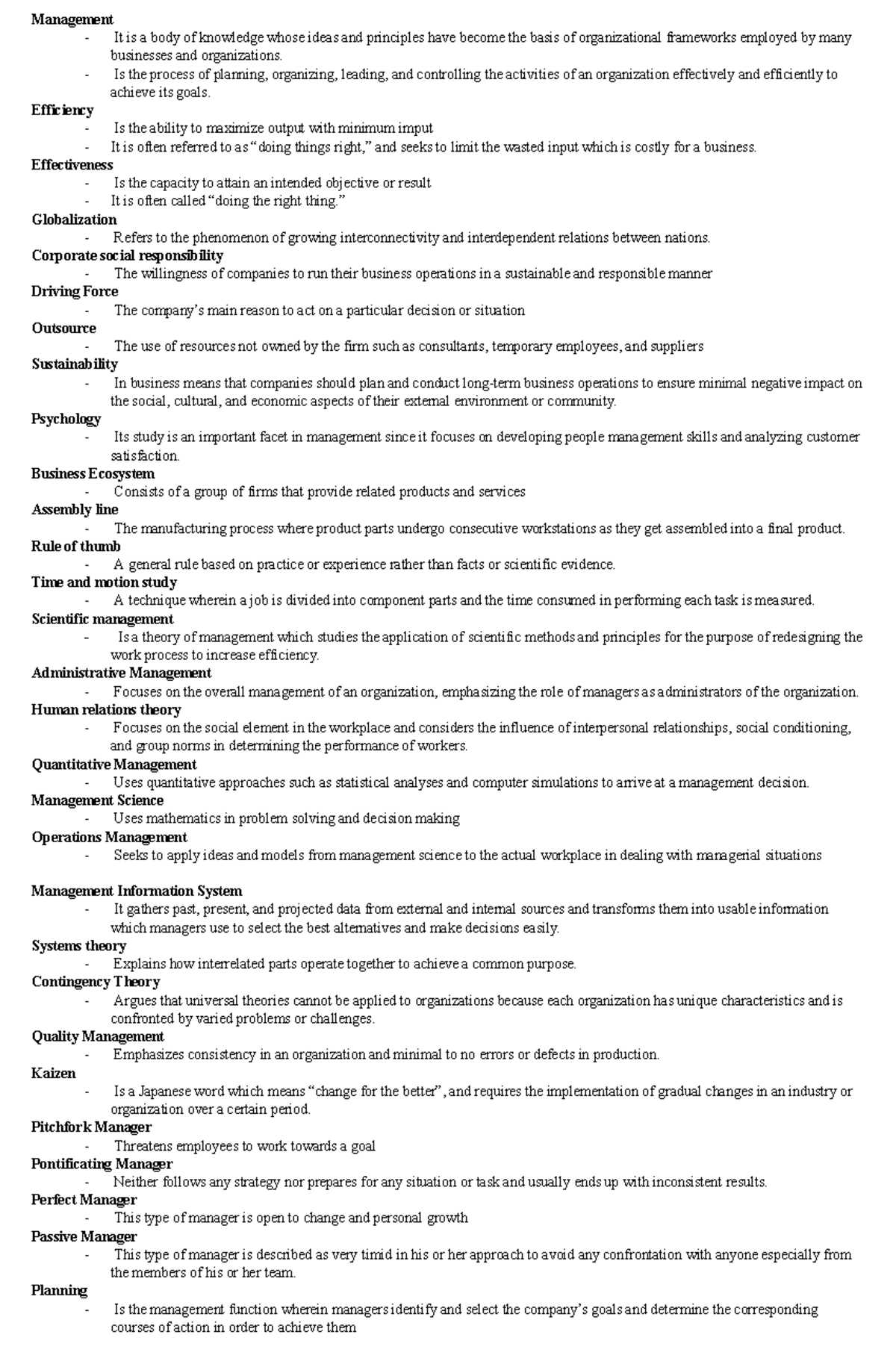 Organization Management: Key Terms and Definitions for Understanding ...