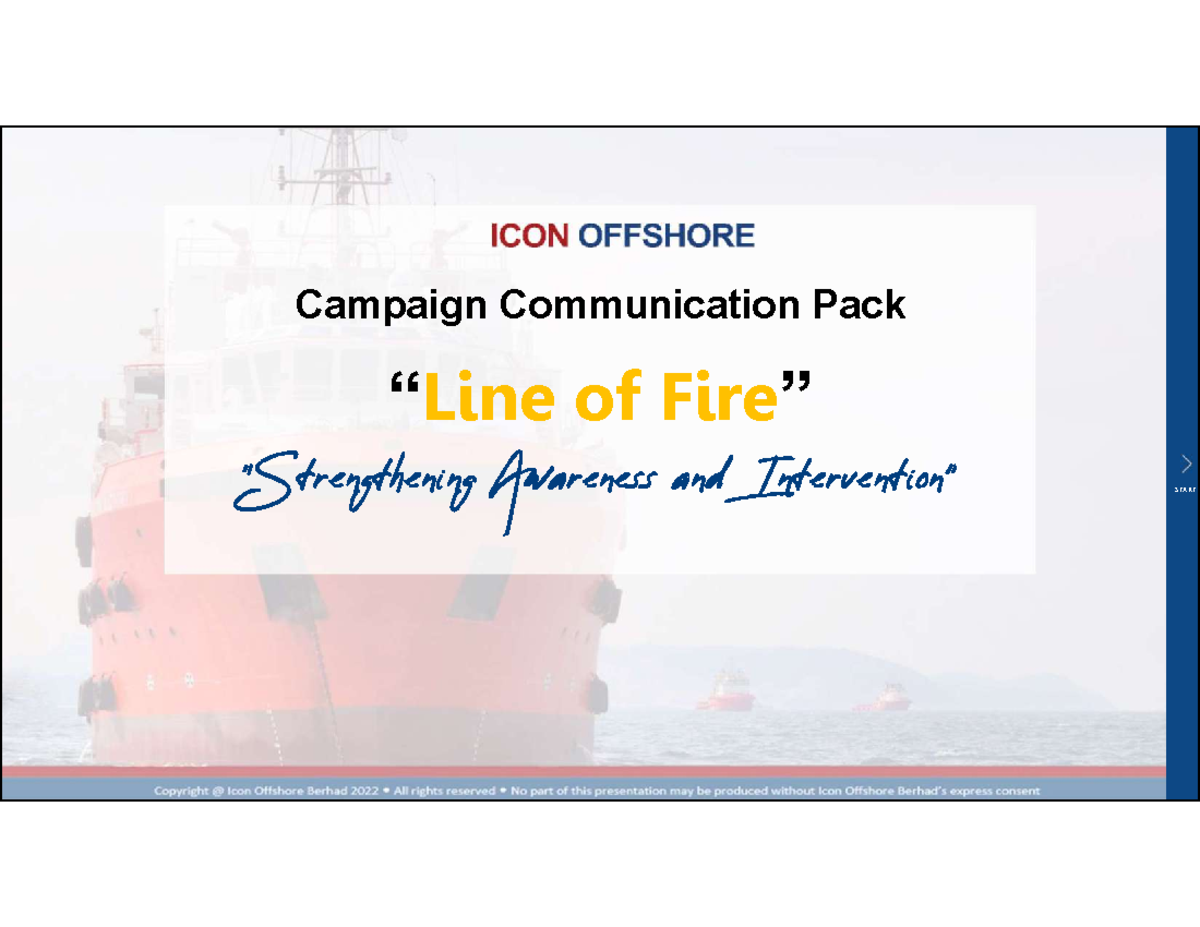 Line of Fire - linea de fuego - START Campaign Communication Pack “Line ...