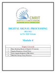 Digital Signal Processing - BEC502 - VTU - Studocu