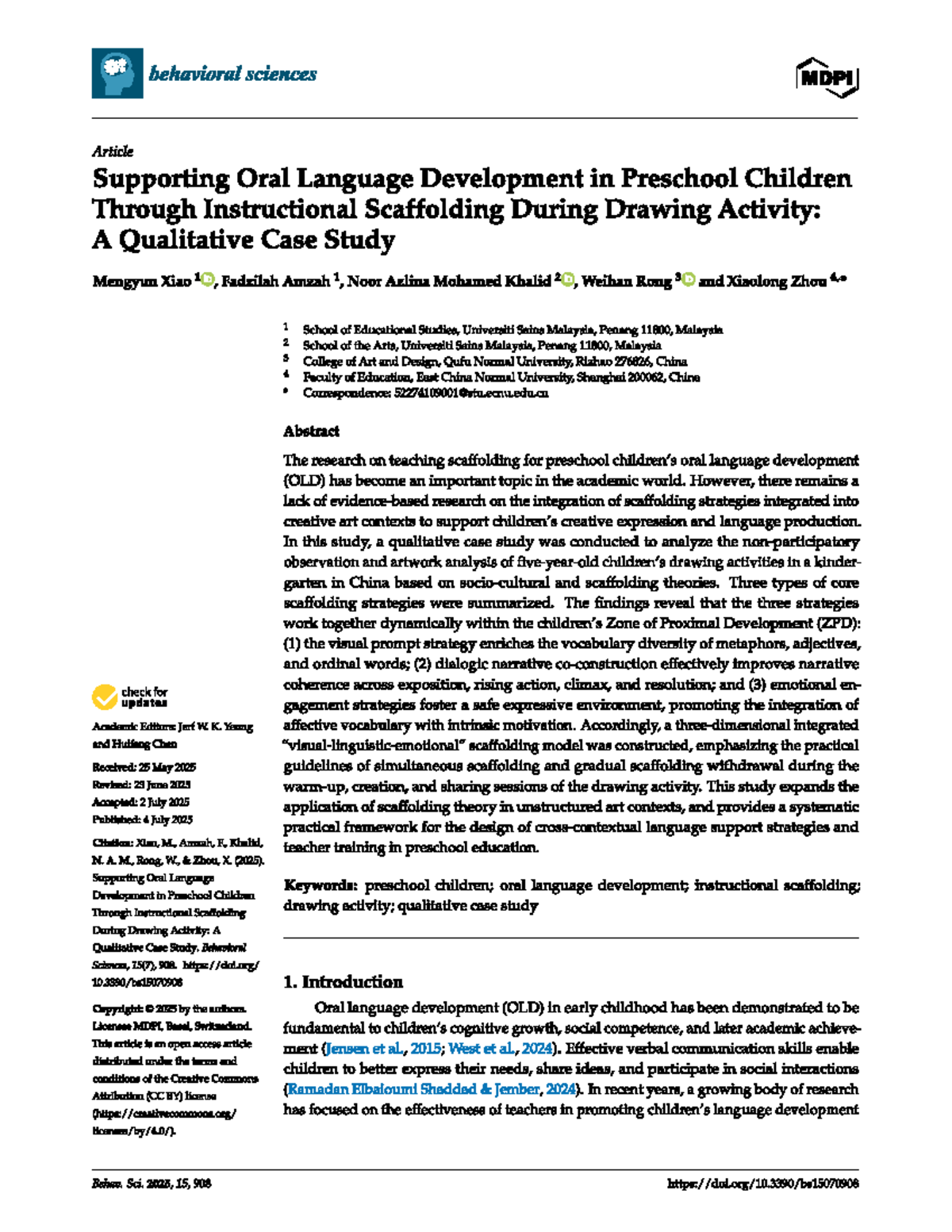 Supporting Oral Language Development in Preschool: A Qualitative Case Study - Studocu