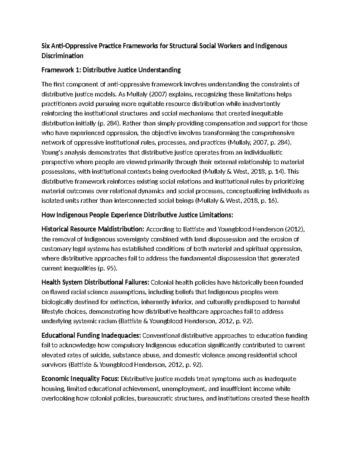 Structural Social Work Frameworks: Indigenous Discrimination Insights ...