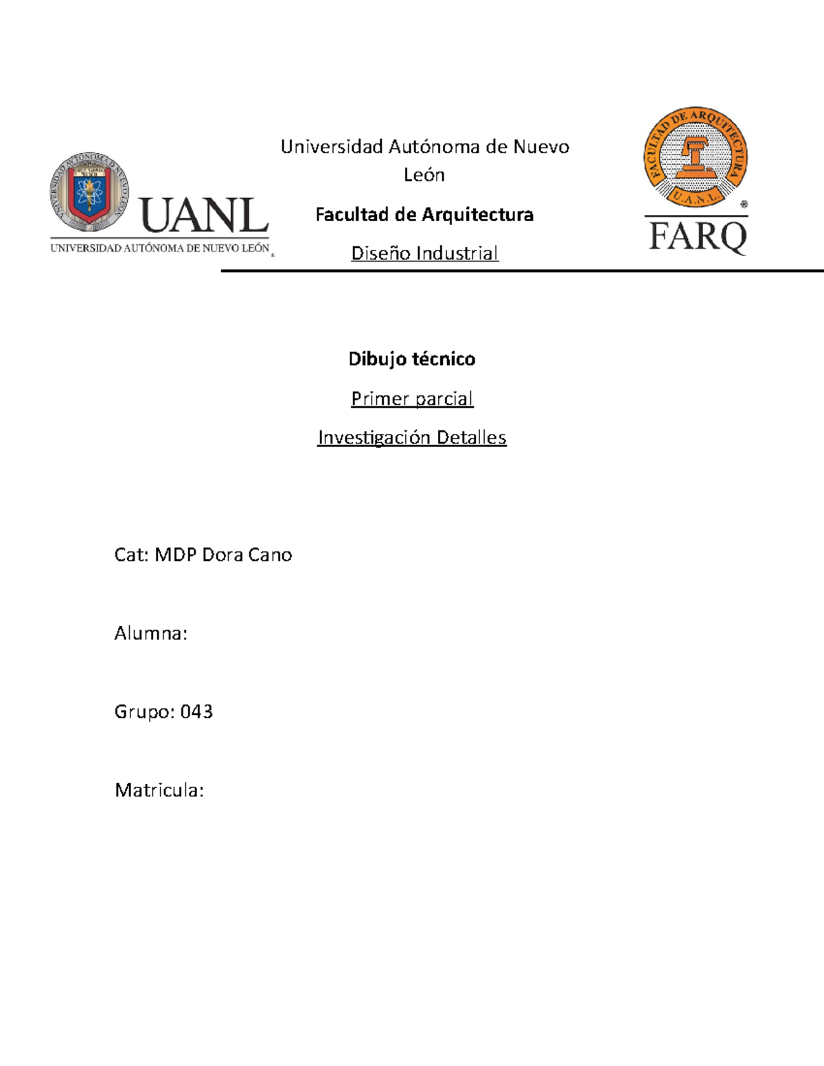 Detalles - Dibujo técnico - Dibujo técnico Primer parcial Investigación ...