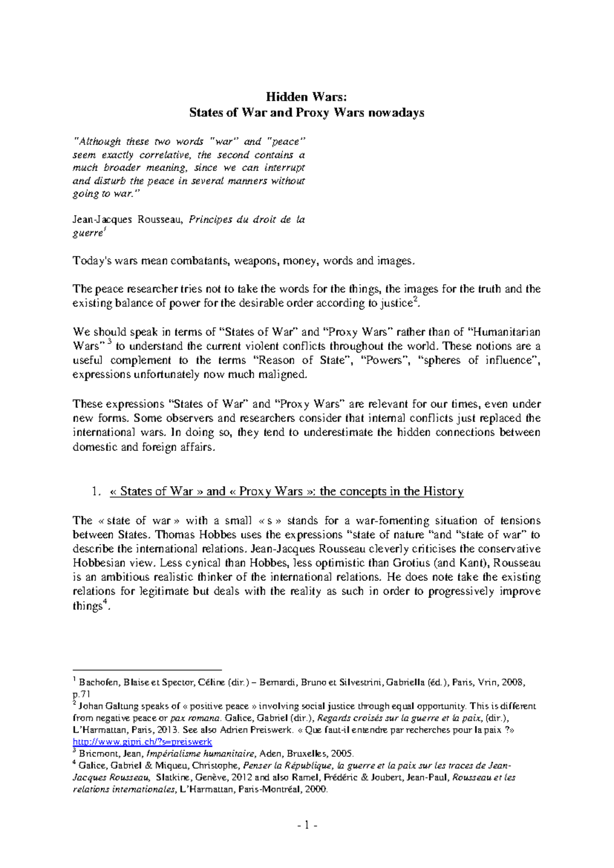 States of War and Proxy Wars: Analyzing Modern Conflicts and Dynamics ...