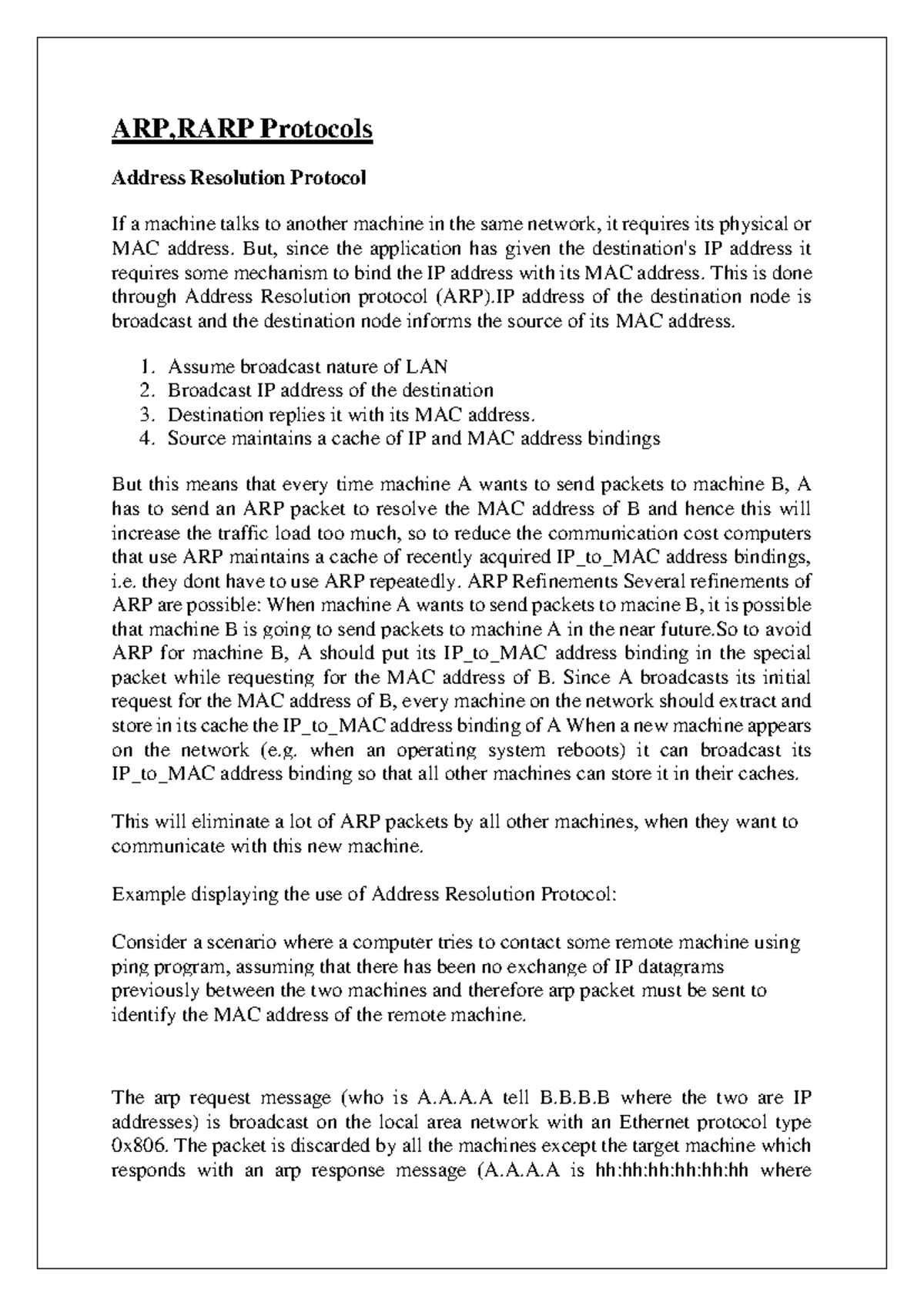 ARP and RARP Protocols: Understanding Address Resolution Mechanisms ...