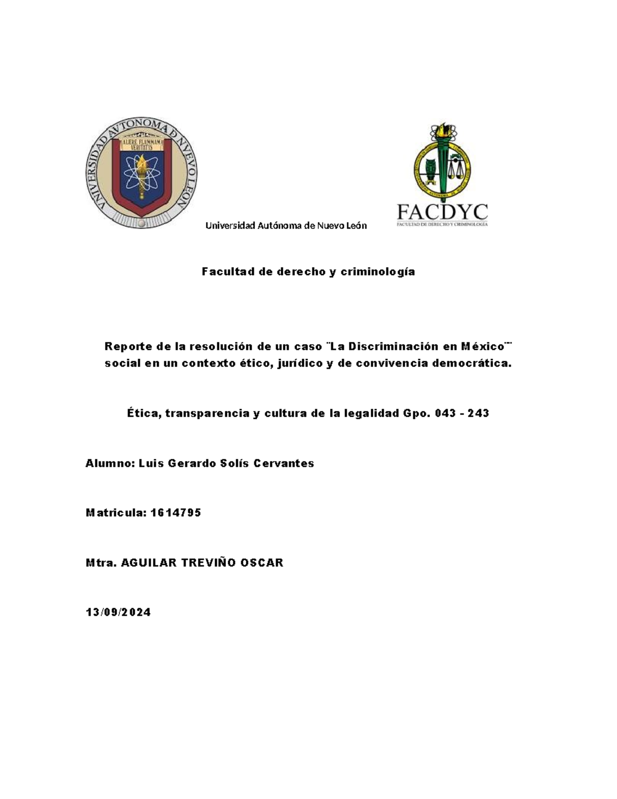 1.4 - Evidencia 1 LGSC - SALUDOS - Universidad Autónoma de Nuevo León ...