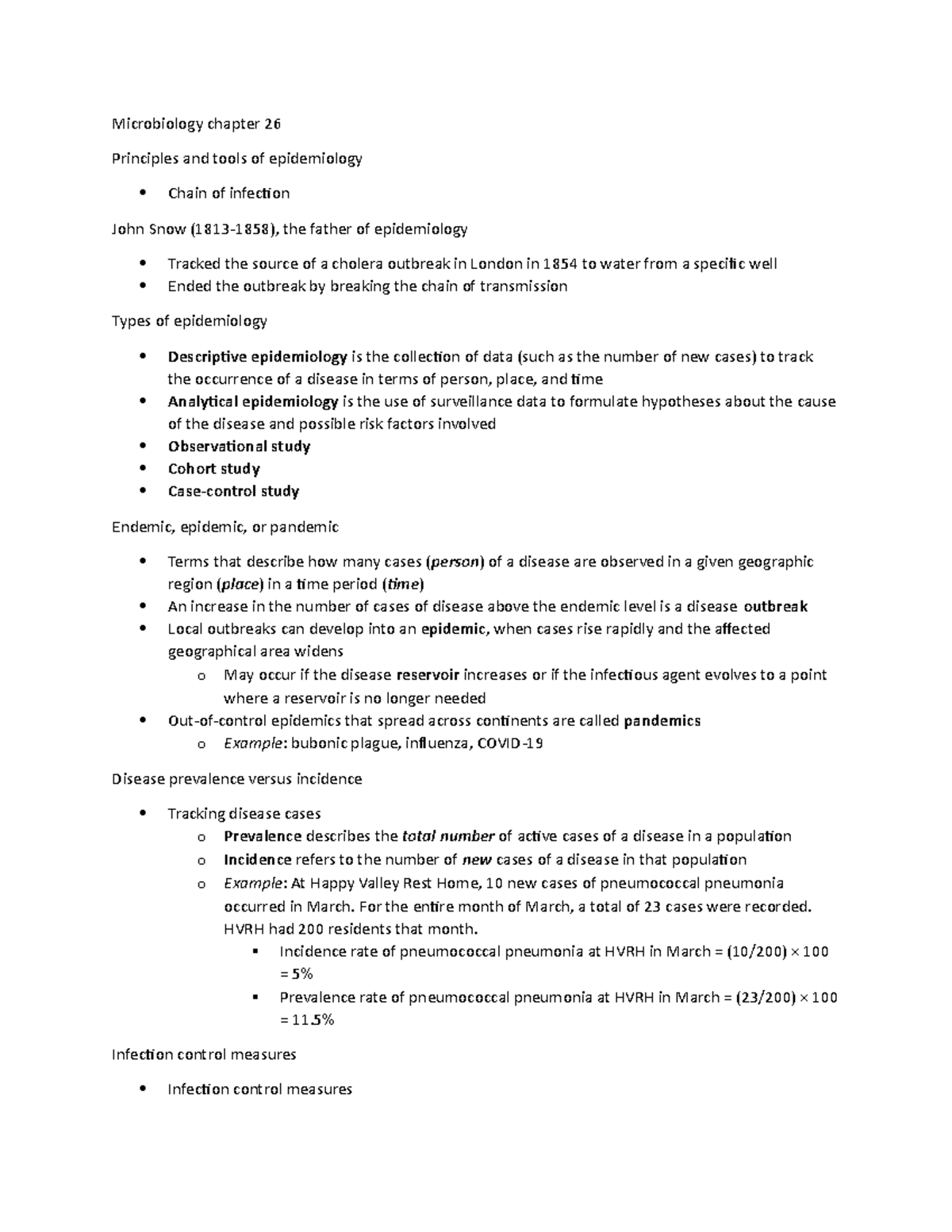 Microbiology chapter 26 - For the entire month of March, a total of 23 ...