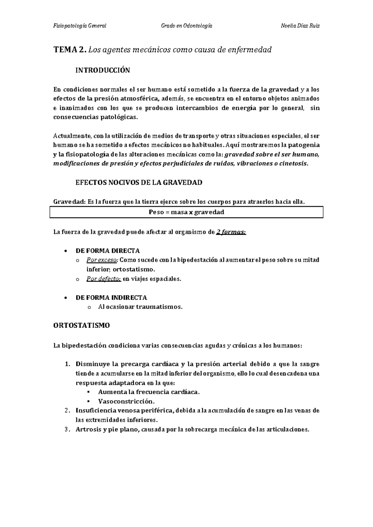 TEMA 2: Agentes Mecánicos como Causas de Enfermedades Humanas - Studocu