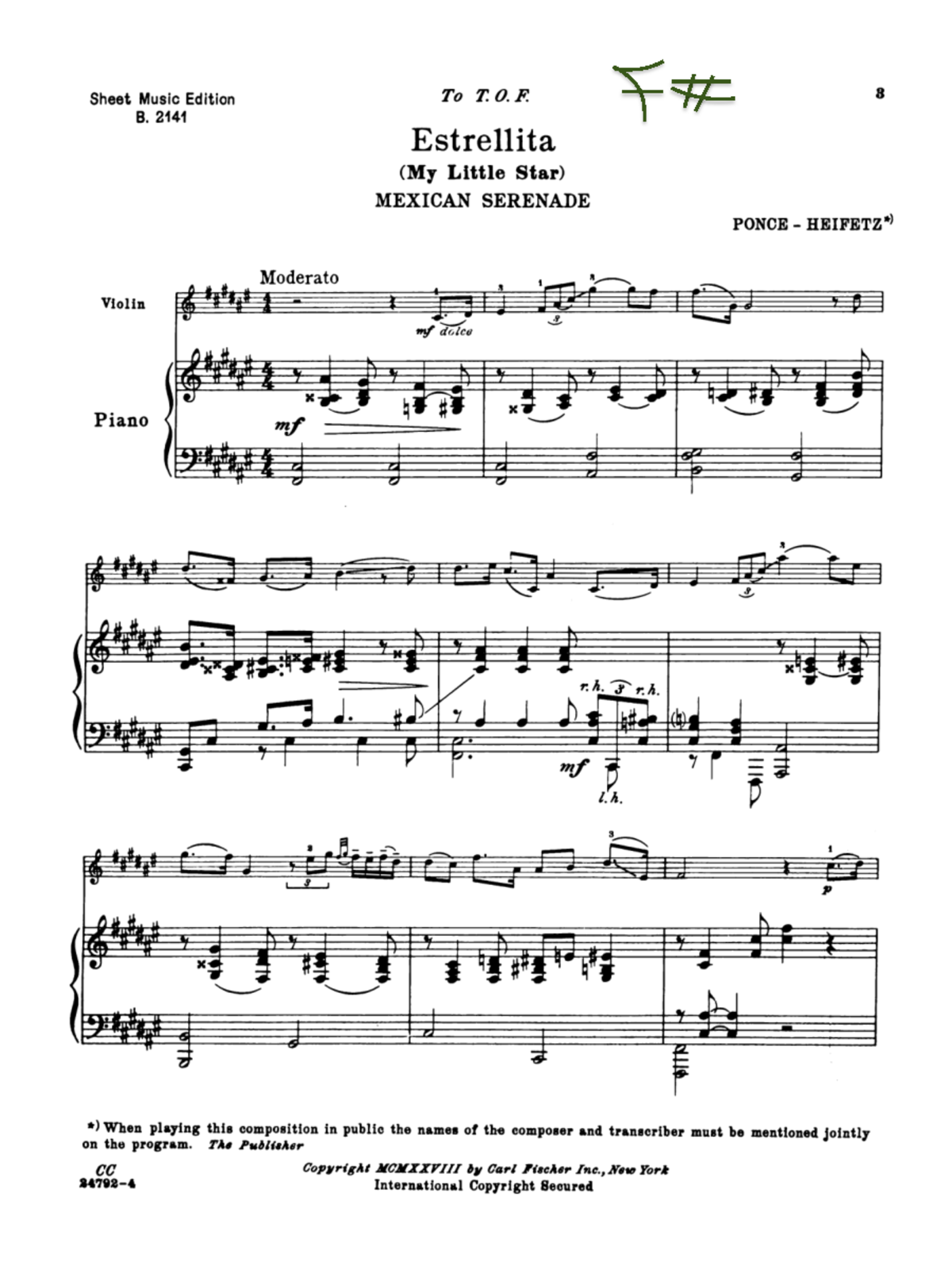 Estrellita (My Little Star) - Sheet Music Edition for Piano - Studocu