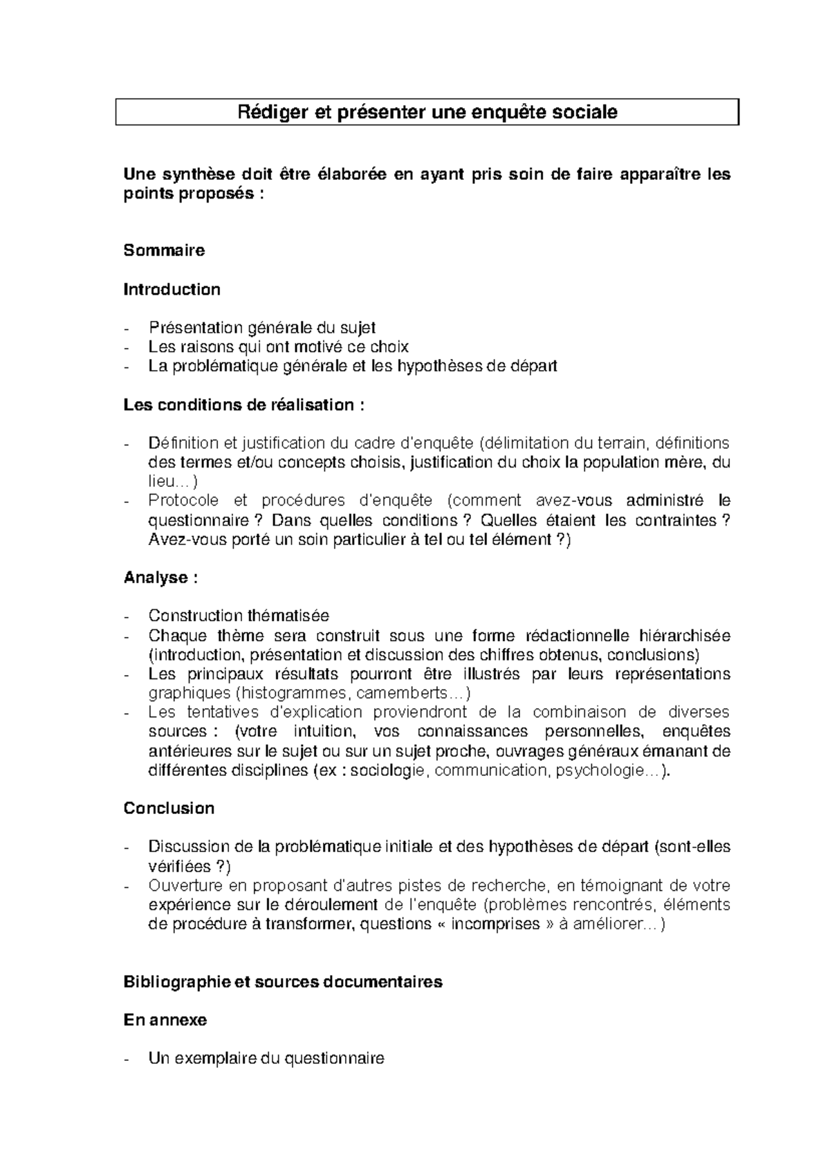 Rédiger une enquête sociale - Rédiger et présenter une enquête sociale ...