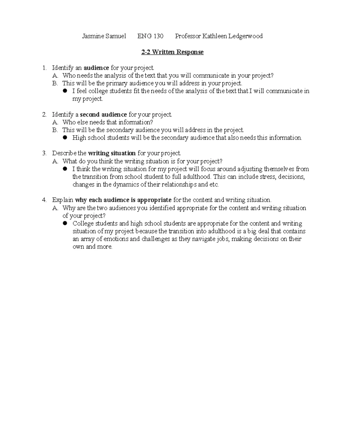 6-1 Discussion Response 2: Adapting Written Communication Strategies ...