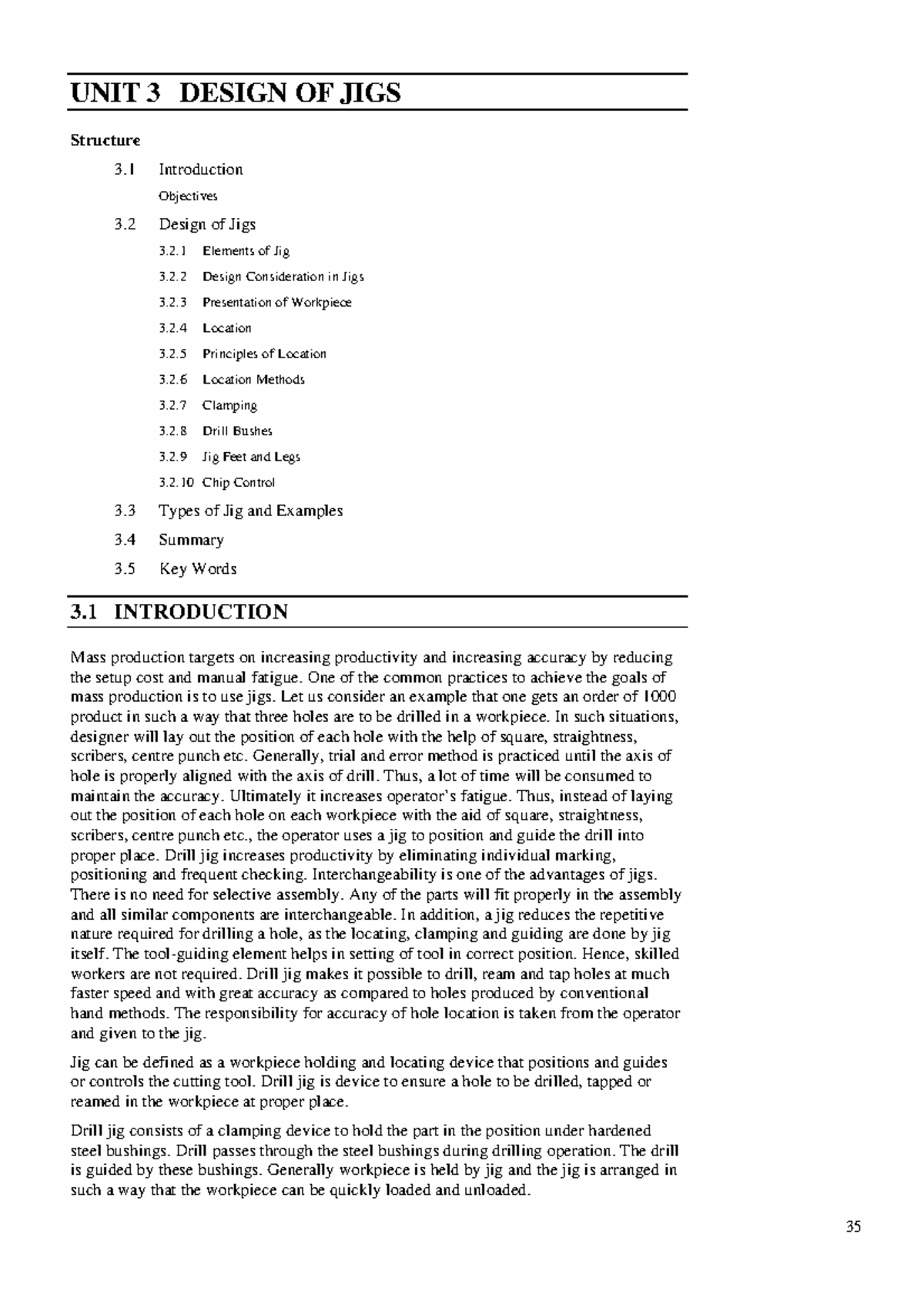 Chapter 3: Design of Jigs and Fixtures - Assignment Notes - Studocu