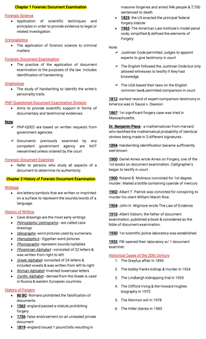Forensic 4 Lesson 3 - QUESTIONED DOCUMENT EXAMINATION - FORENSIC 4 ...