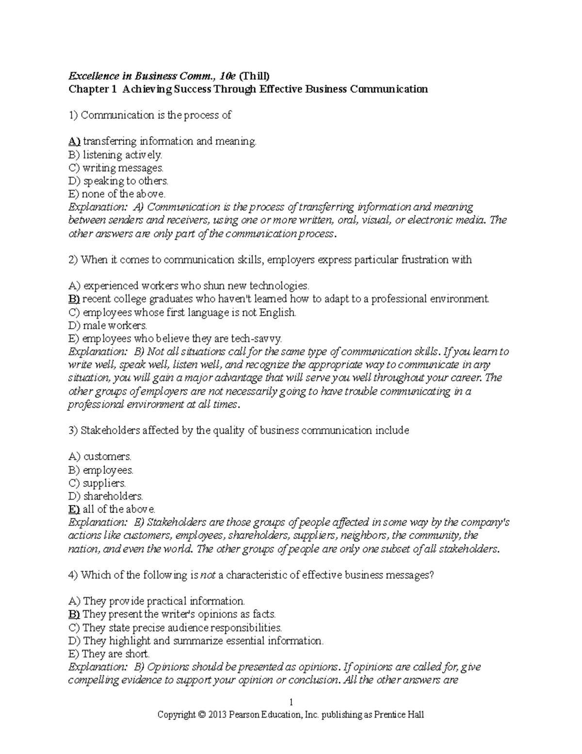 Chapter 9 - notes - Excellence in Business Comm., 10e (Thill) Chapter 9 ...