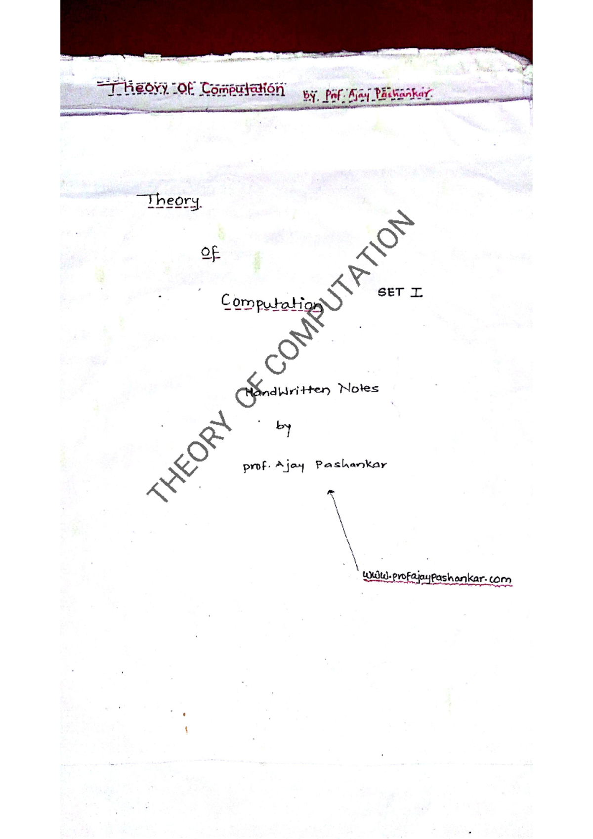 TOC notes by Ajay Sir - Data base management system - Studocu