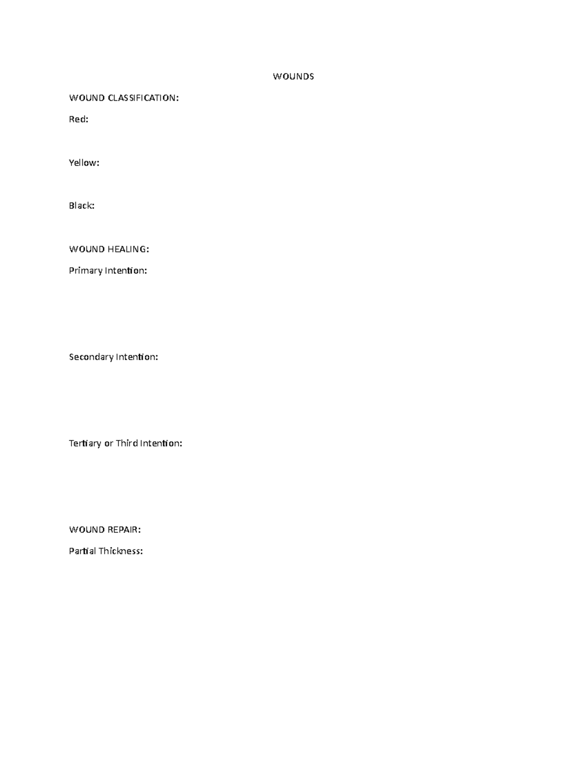 Chapter 36: skin integrity and wound healing notes - WOUND ...