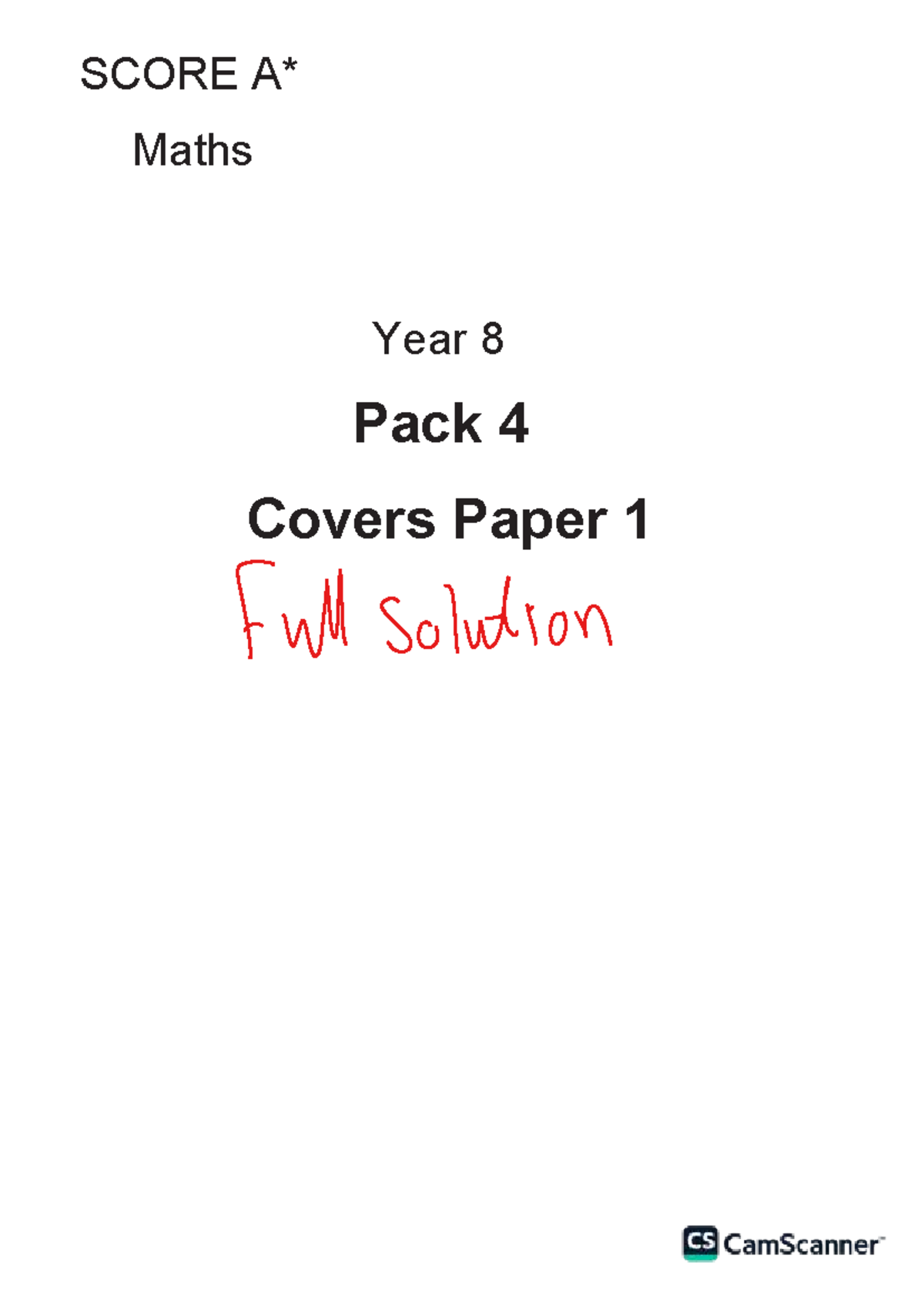 SCORE Maths Year 8 Revision Pack 4: Conversion & Geometry Exercises ...
