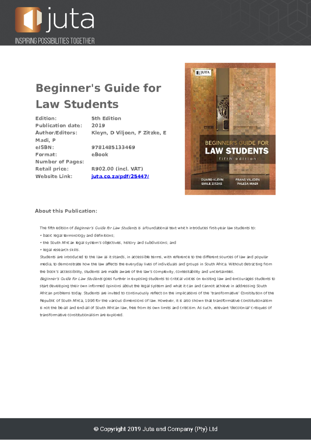 Beginner's Guide for Law Students (Law 101) - 5th Edition Overview ...