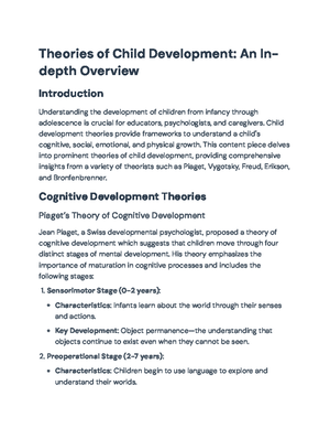 [Solved] Explain - Education sies 1: theories of child development (B-EDS 111) - Studocu