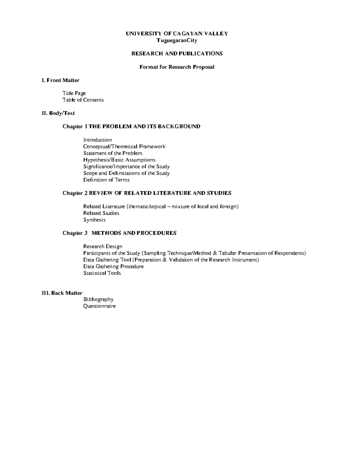 Research Proposal Format: Guidelines for Effective Research ...