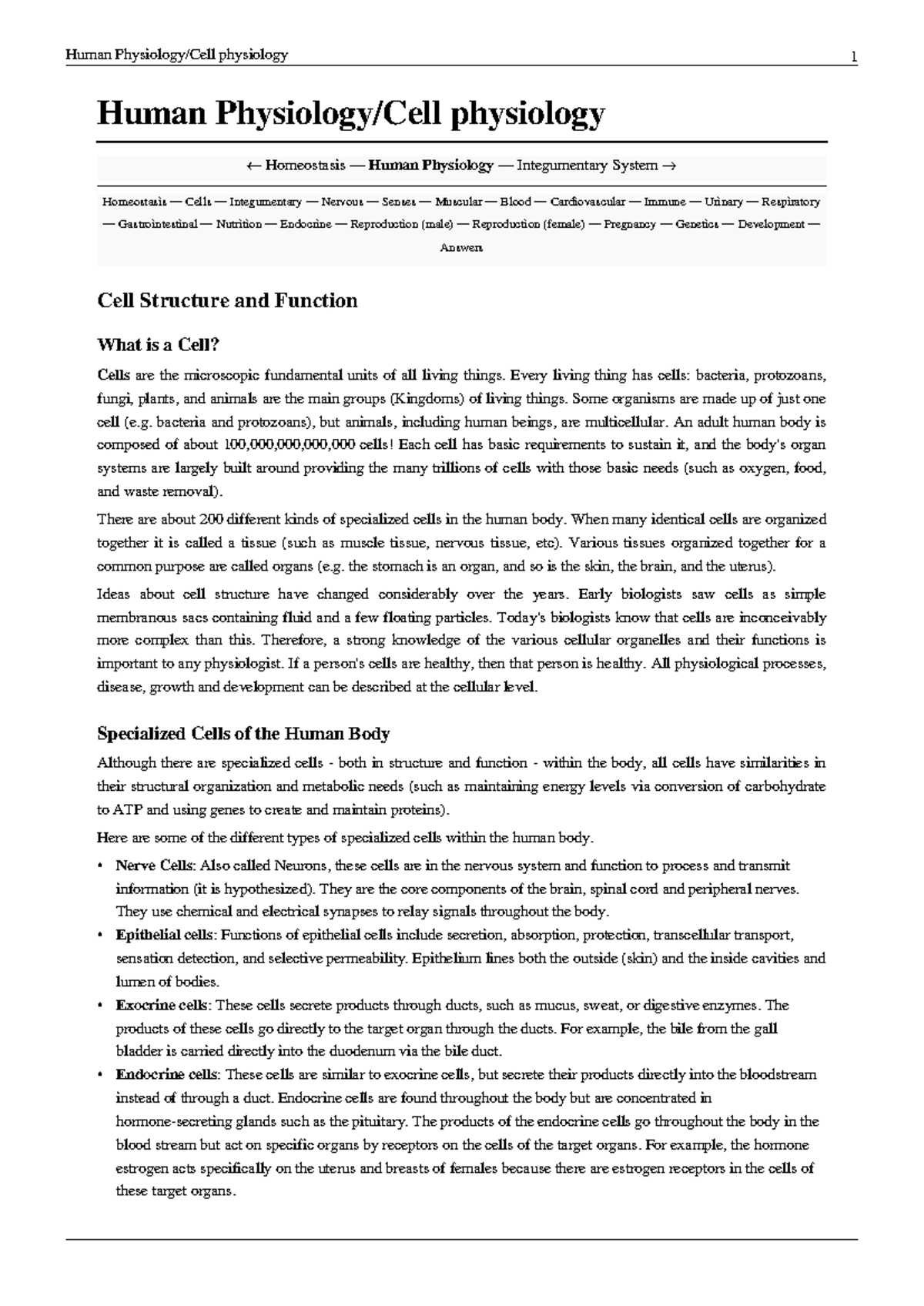 Human Physiology (BIO101): Detailed Overview of Cell Anatomy & Function ...