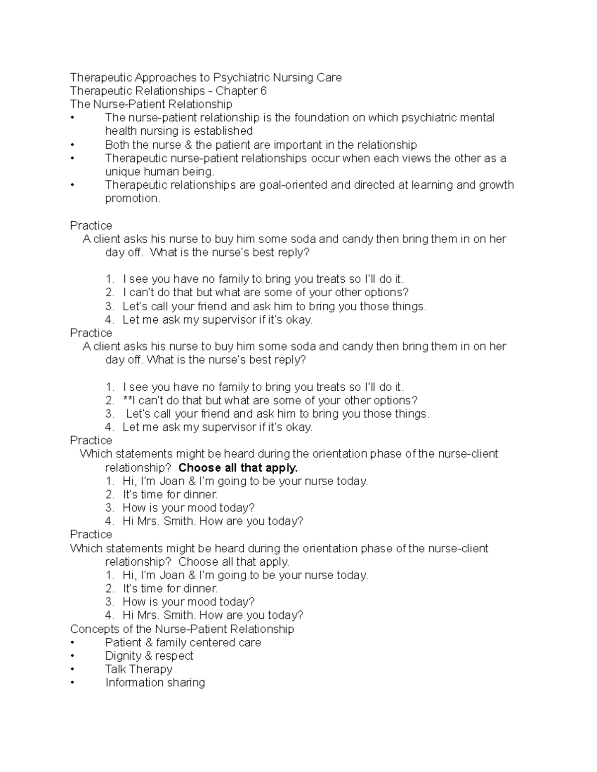 Therapeutic Nursing Approaches & Relationships in Mental Health Care ...