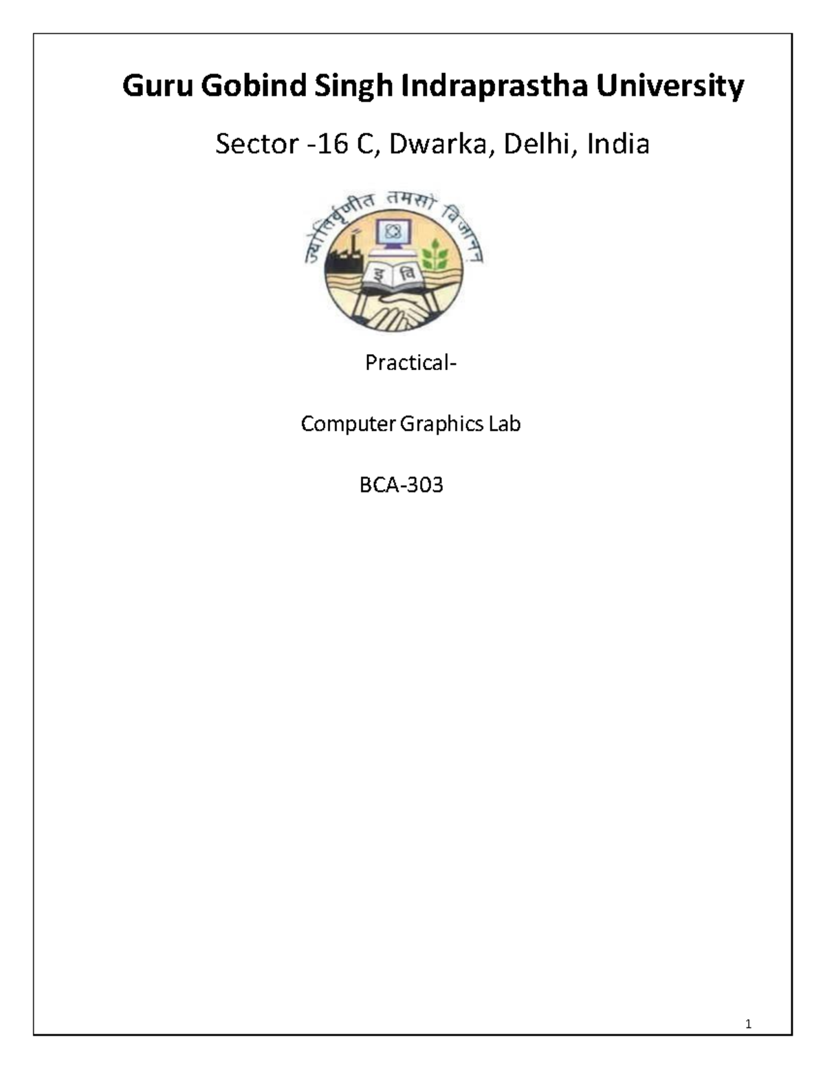 **BCA Practical File - Computer Graphics Lab Exercises** - Studocu