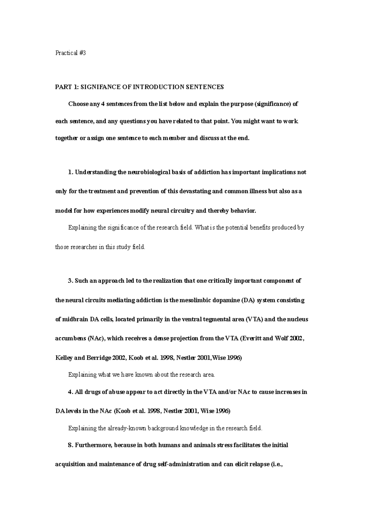 Lab 8: Significance of Introduction Sentences in Addiction Research ...