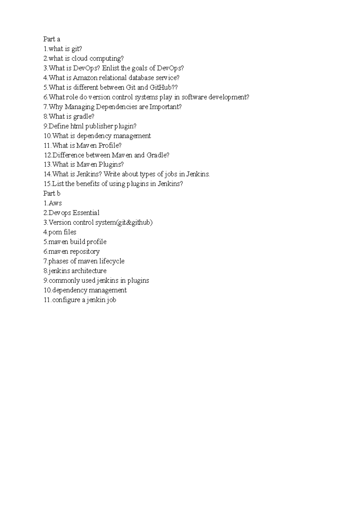 DevOps Important Questions & Concepts (DEV 101) - Studocu