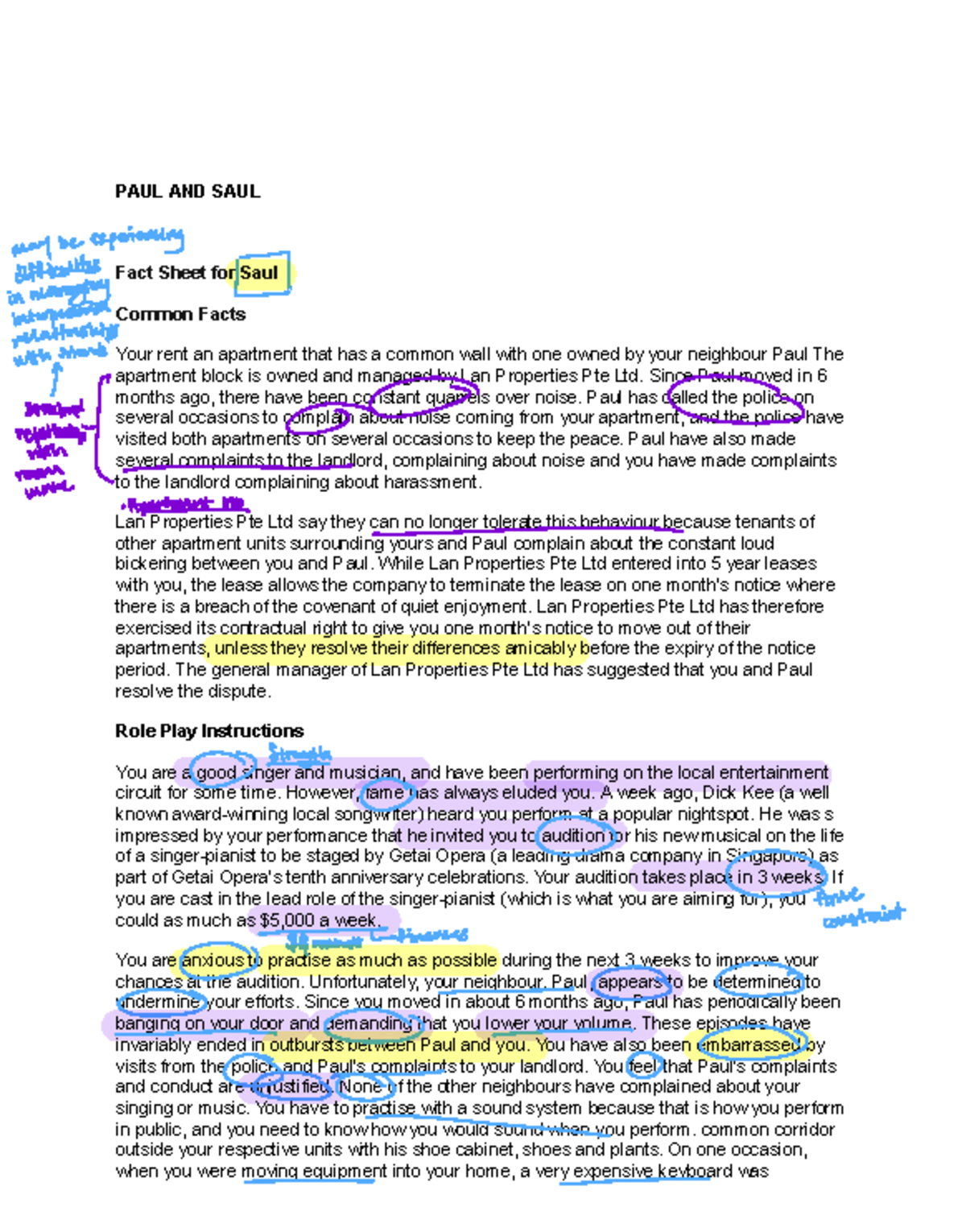 SW3208 - Fact Sheet on Interpersonal Dispute with Paul - Studocu