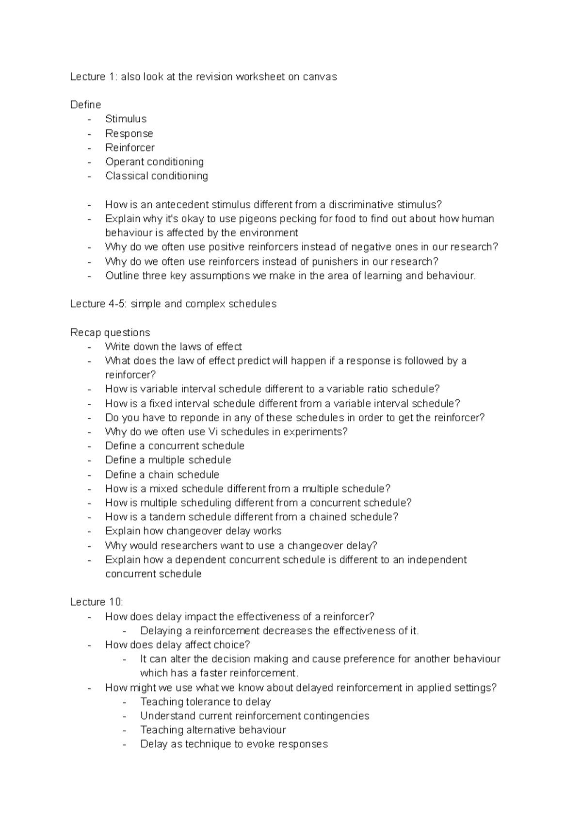 203 - Lecture 1: Key Concepts in Operant Conditioning and Reinforcement ...