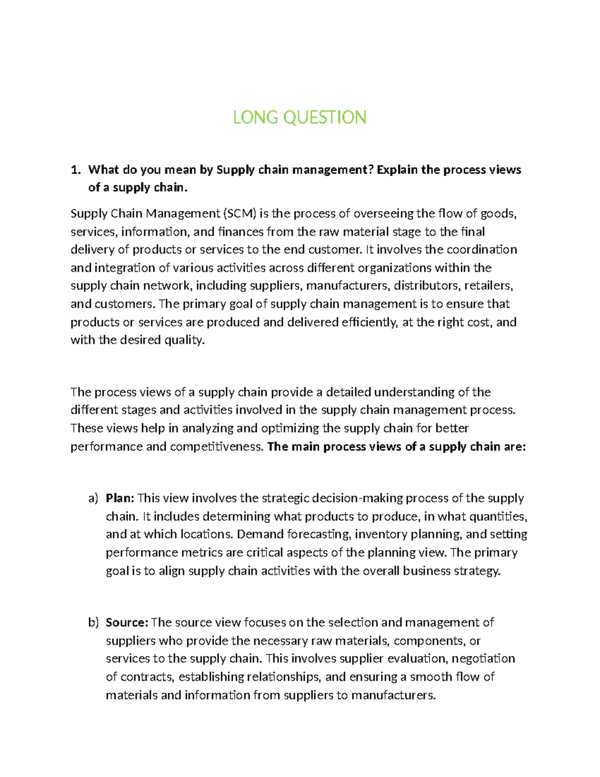 SCM - Key Concepts and Important Questions in Supply Chain Management ...