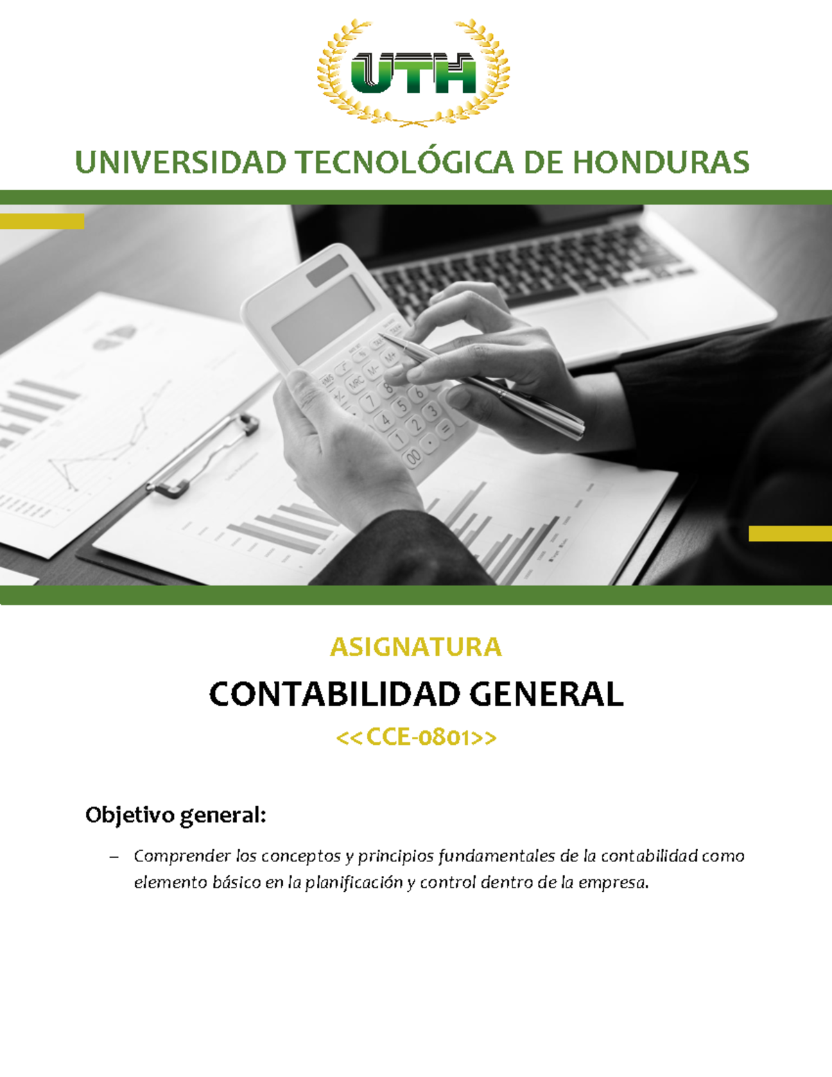 Módulo IV Contabilidad General - UNIVERSIDAD TECNOLÓGICA DE HONDURAS ...