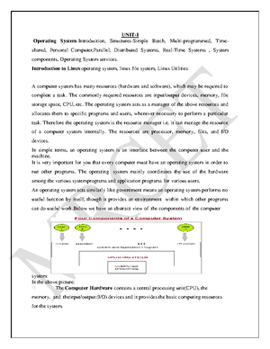 UNIT-2 OS Notes - Operating System - UNIT- 2 Process and CPU Scheduling ...